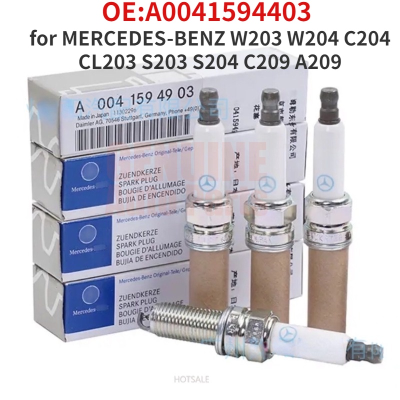 หัวเทียนแพลตตินัม 4 ชิ้น0041594903 สําหรับ MERCEDES-BENZ W203 W204 C204 CL203 S203 S204 C209 ...