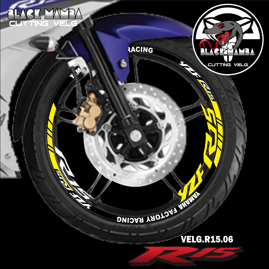 สติ๊กเกอร์ตัด RELG R15 - สติ๊กเกอร์ LIS LIST TIRE/VEL VARIATIONS YAMAHA ...