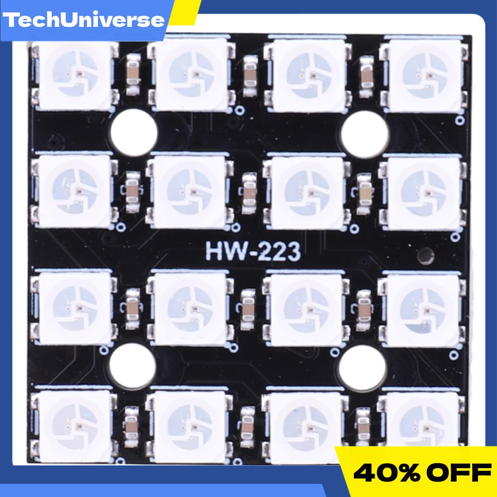 Ws2812b บอร์ดทดลองโคมไฟ 5V RGB LED 4 * 4 16-Bit | Shopee Thailand