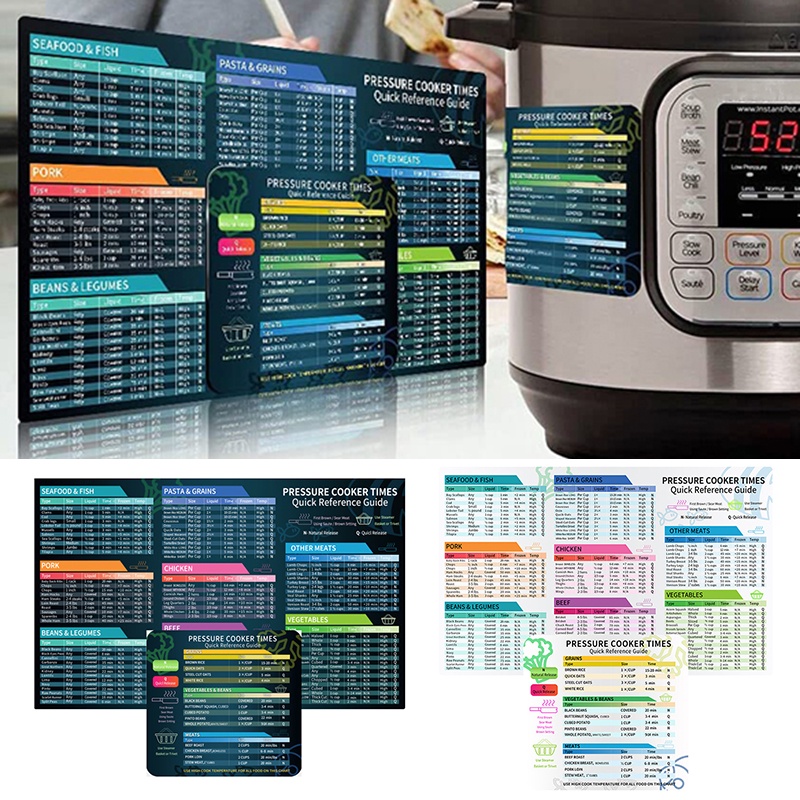 New 2pcs Instant Pot Cheat Sheet Magnet Set Pressure Cooker Cook Times ...