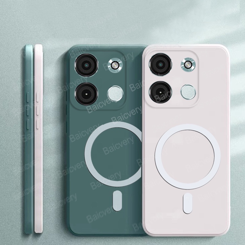 Itel A60 / A60S A662LM เคสโทรศัพท์ ซิลิโคนนุ่ม สีแคนดี้ พร้อมแหวนเหล็ก ...