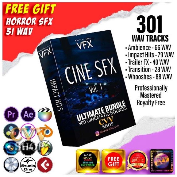 พร้อมส่ง [NEW] Sound Effects SFX - Cinematic V1 MEVFX - Video Audio ...