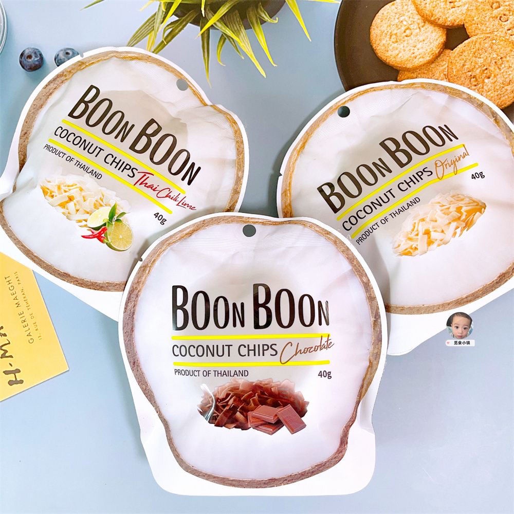 Zejun Boonboon ขนมขบเคี้ยว รสมะพร้าว นําเข้าจากไทย รสมะพร้าวดั้งเดิม บล็อคกรอบ ดองยินกง รส ...