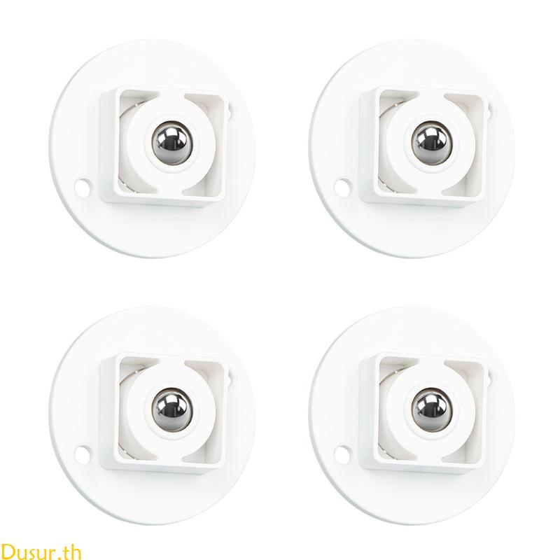 Dusur 4x 360° ลูกกลิ้งเหล็ก หมุนได้ สําหรับกล่องเก็บของ ตู้เสื้อผ้า ...