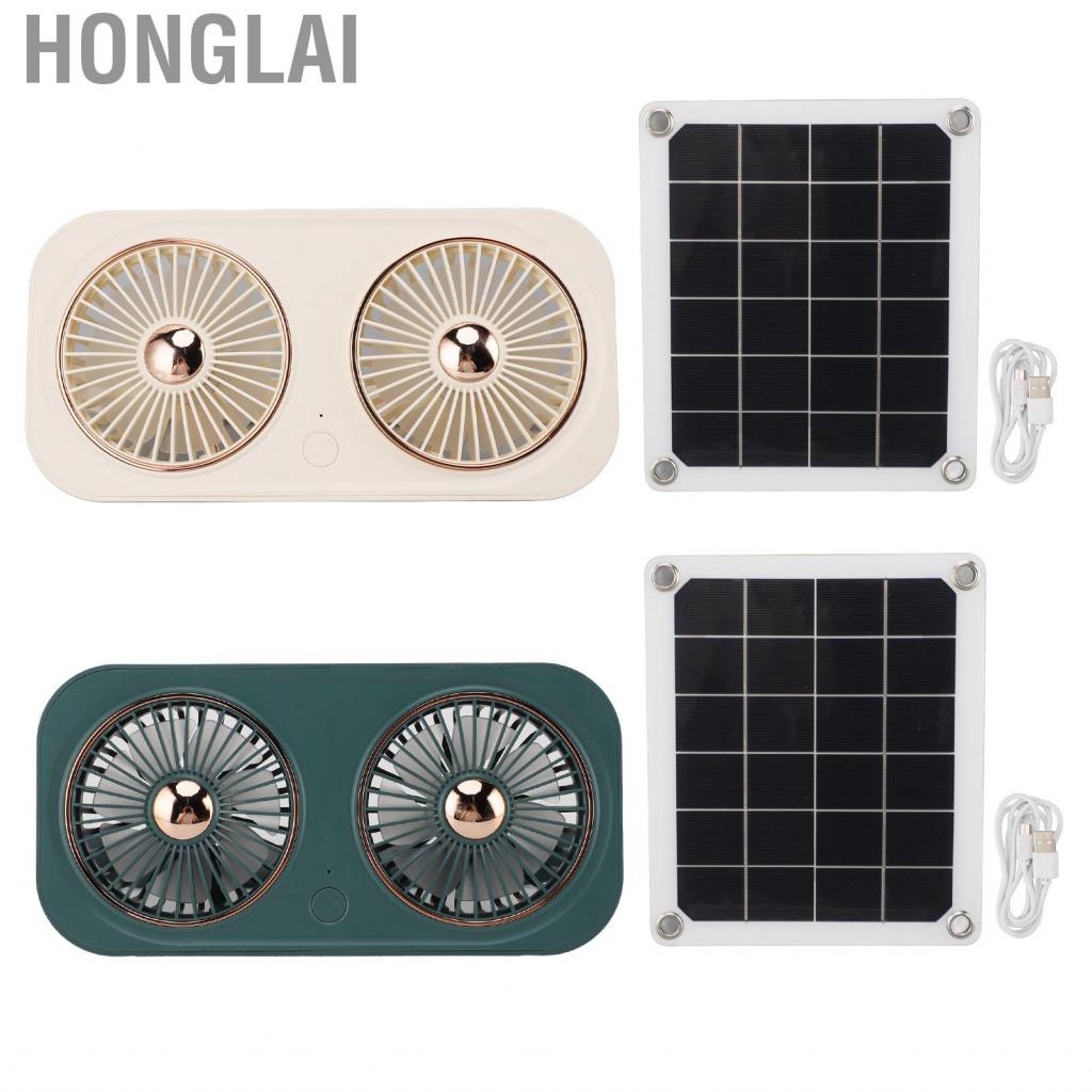 Honglai Portable Solar Exhaust Fan 5V Dual Folding Handle Stable Power ...