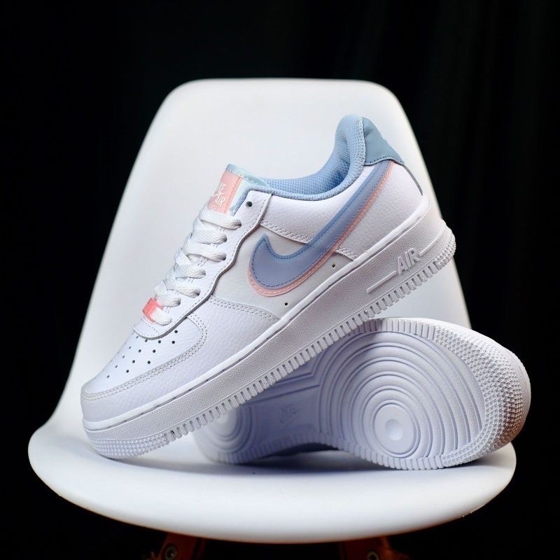 SEPATU NIKE AIR FORCE 1 LIGHT ARMORY BLUE DOUBEL SWOOSH BNIB ของแท้ 100 ...