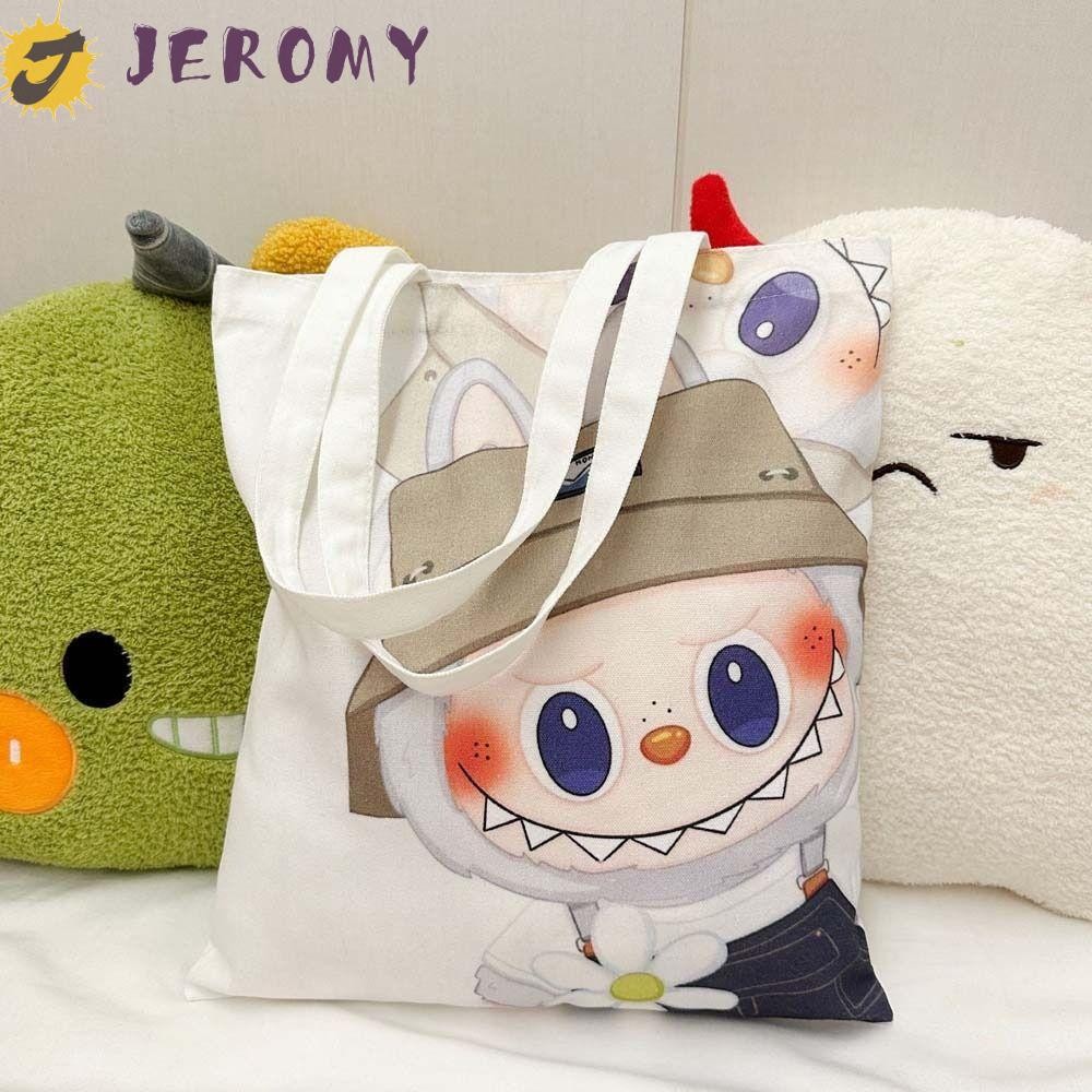 Jeromy Labubu กระเป๋าสะพาย, Kitty Cat Mickey Labubu กระเป๋าผ้าใบ, Soft ...