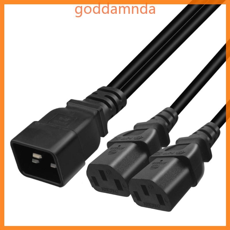 Godd IEC 320 C20 ชาย 2x C13 หญิง Splitter อะแดปเตอร์สายไฟ 1FT 0 32M ...