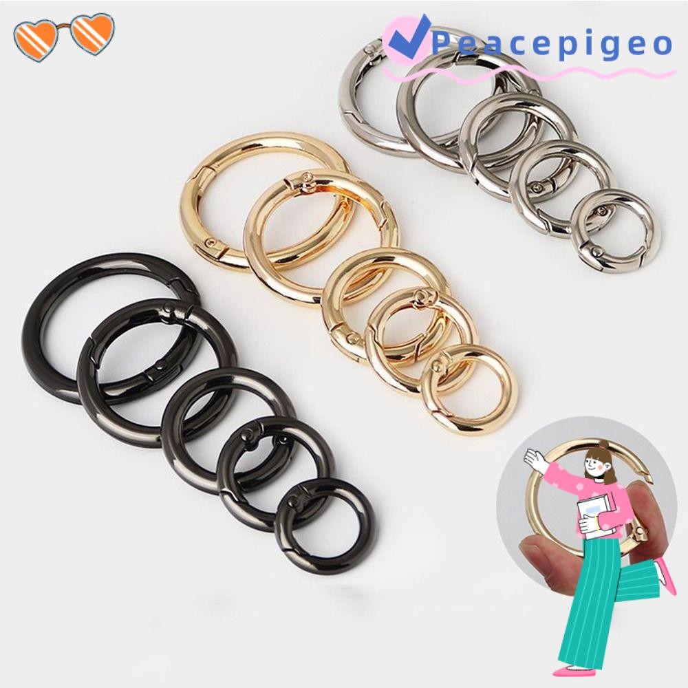Peacepigeo เข็มกลัดแหวนสปริง, หัวเข็มขัดประตูชุบโลหะผสมสังกะสีน้ําหนักเบา, อุปกรณ์เสริมกระเป๋า ...
