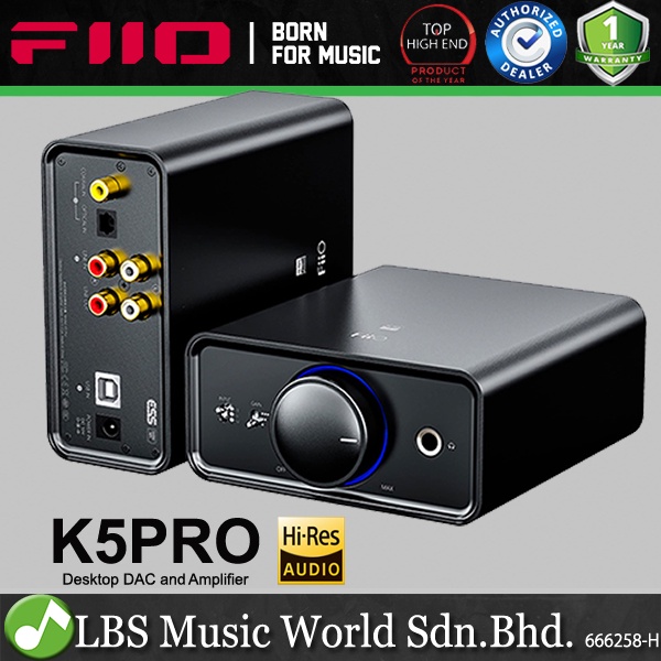 Fiio K5PRO เครื่องขยายเสียงหูฟังแบบพกพา Native DSD Desktop DAC และ Amp (K5 PRO) | Shopee Thailand