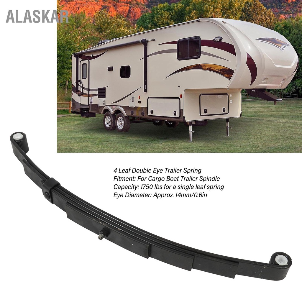ALASKAR Trailer Leaf Spring 1750lbs 4 Double Eye สำหรับแกนหมุนรถพ่วง ...