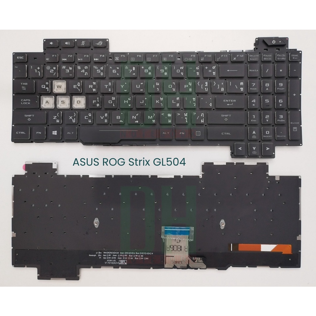 K/B ASUS ROG Strix GL504/GL504GM/GL504G/GL504GS มีไฟ | Shopee Thailand