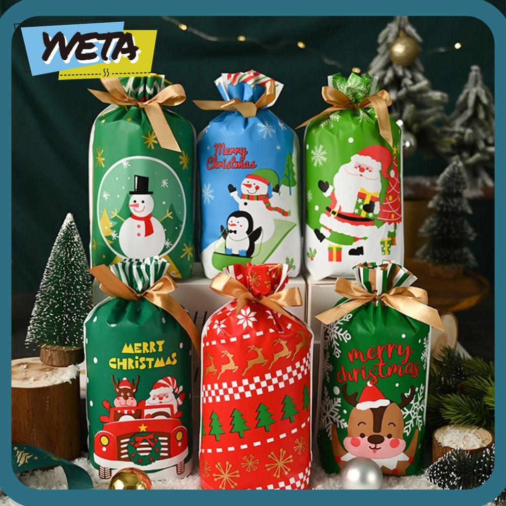 Yveta ถุงขนม ลายซานตาคลอส สโนว์แมน คริสต์มาส 50 ชิ้น | Shopee Thailand