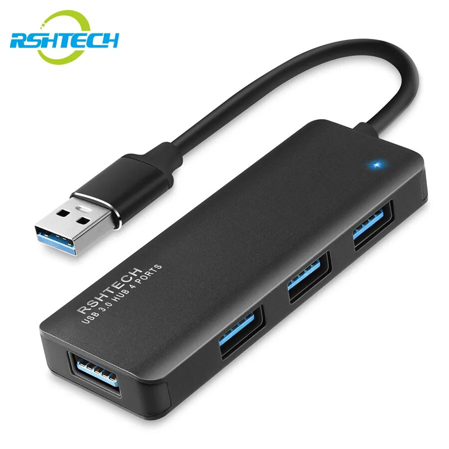 Rshtech R336 ฮับ USB 3.0 อลูมิเนียม 4 พอร์ต USB 3.0 สําหรับแล็ปท็อป และ ...