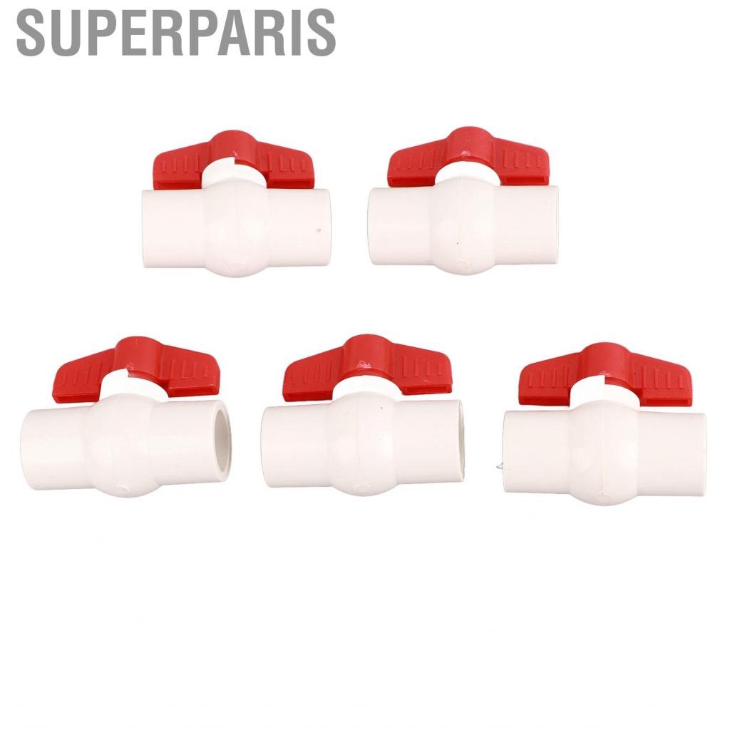 Superparis 5Pcs Ball Valve Flat T Handle PVC Water Supply Switch for ...