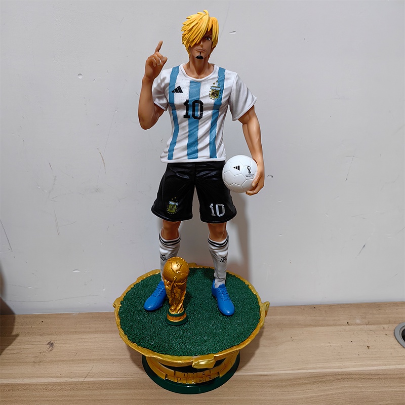 ฟิกเกอร์ One Piece Football GK Sanji cos Messi Zoro C Rolfield Nemar ...