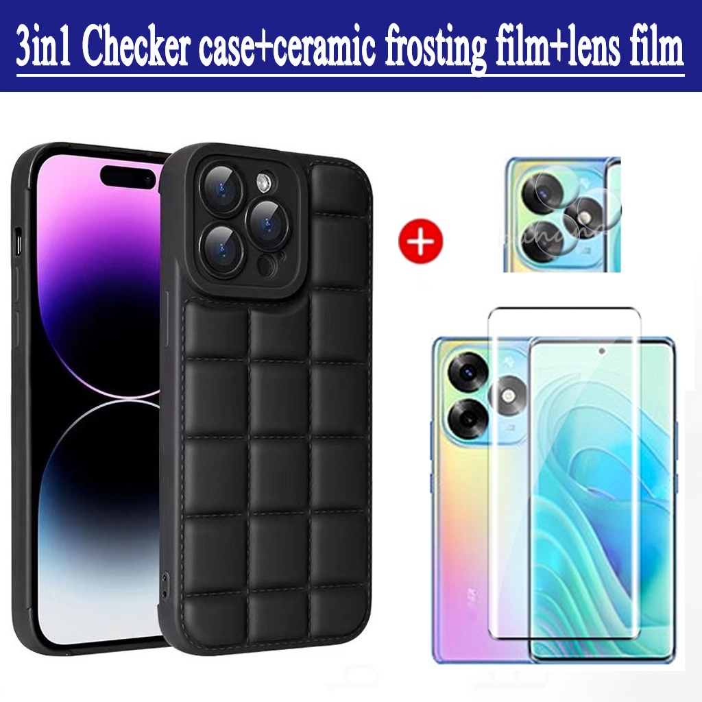 3 in 1 Itel S23+ S23 Plus เคสกันกระแทก สําหรับ Ite S 23 ฟิล์มกระจก ...