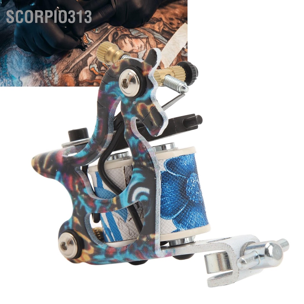 Scorpio313 10 Wraps Tattoo Coil Machine ทองแดงลวด Liner Shader สำหรับ ...