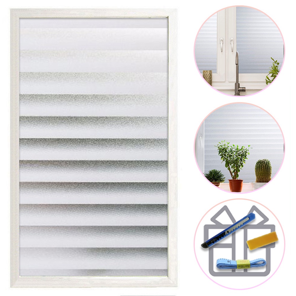 3D Blind Window Opaque Frosted Film Vinyl Electrostatic Non Adhesive ...
