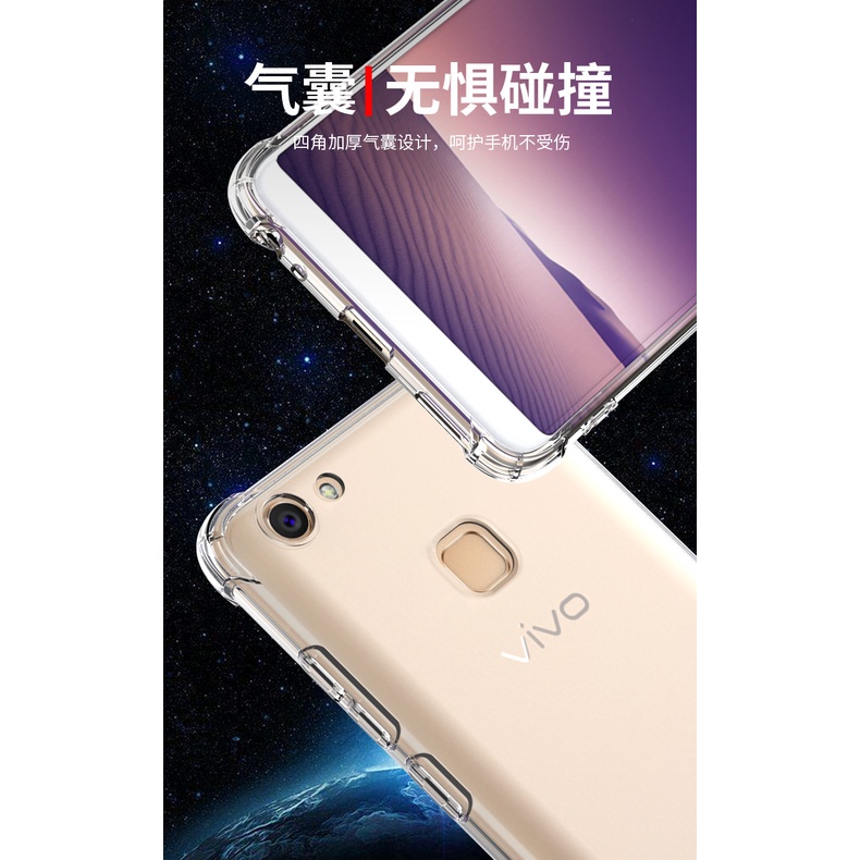 Vivo V7 V7 Plus 1718 1716 1850 Y79A ยืดหยุ่น ยางนุ่ม คริสตัลใส บาง ...