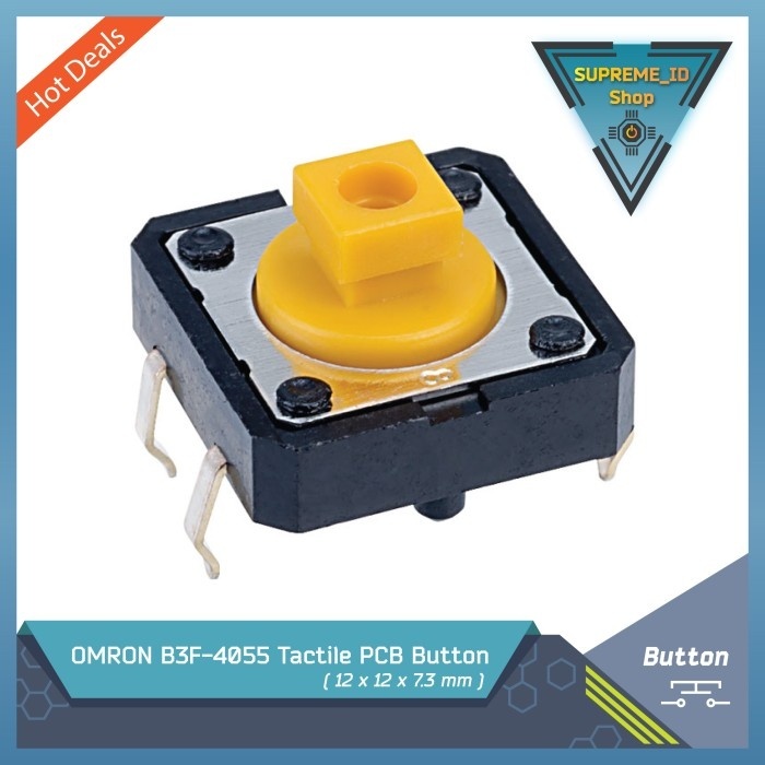 Omron B3F-4055 PCB และปุ่มกดเบรดบอร์ด |12x12x7.3 มม. 4 พิน | Shopee Thailand