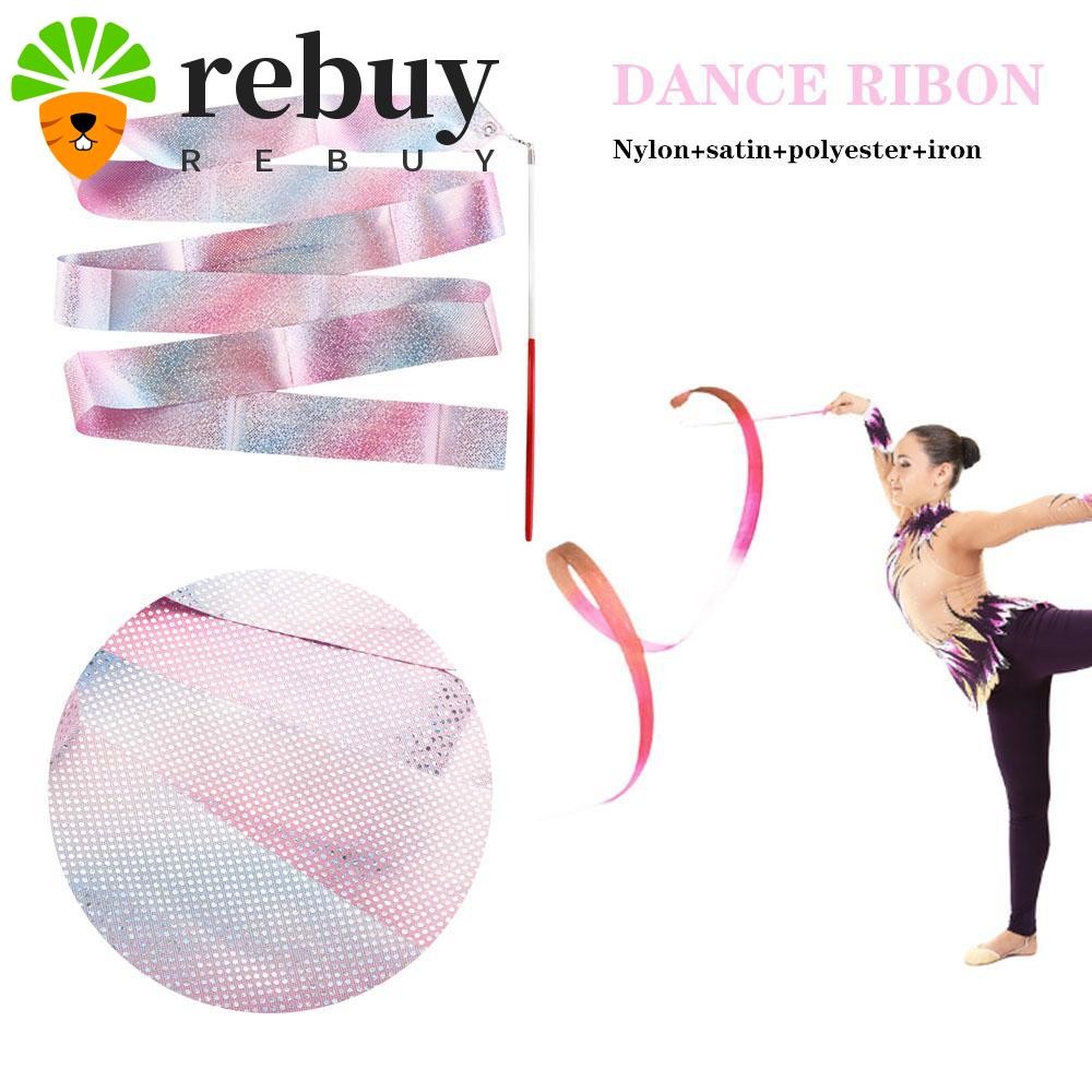Rebuy เต้นรําริบบิ้น Rhythmic Art ยิมนาสติก Rainbow Stick กระพริบ Star ...