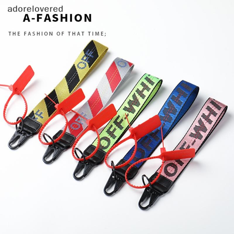 Adorelovered Off-White Inspired พวงกุญแจ Lanyard เข็มขัดอุตสาหกรรมสาย ...