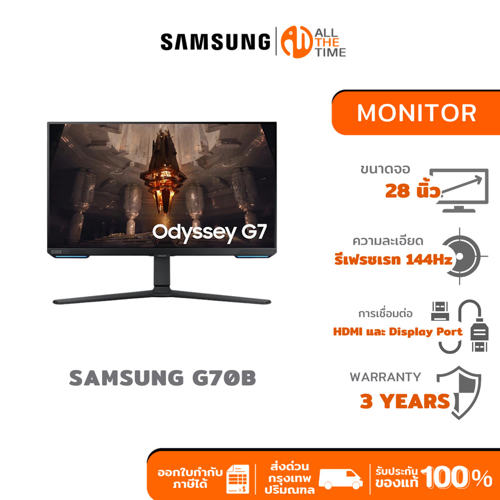 Samsung G70B Monitor 28" ODS G7 4K 144H IPS / Flat 3,840 x 2,160 @ 144 ...