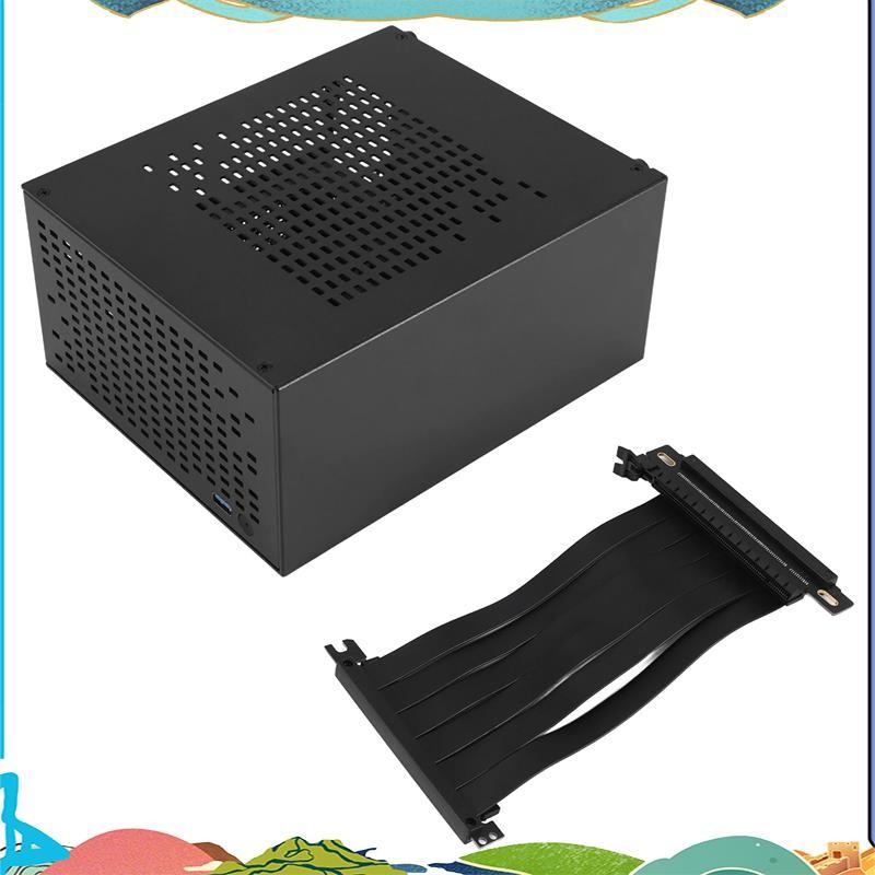 A07 Mini Itx เคสคอมพิวเตอร์แชสซี Htpc Host Case Usb3 0 Itx Enclosure พร้อมสายต่อกราฟิกการ์ด A
