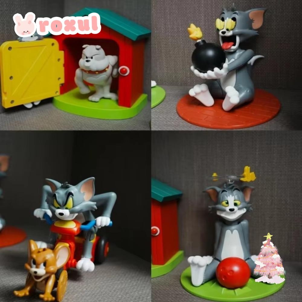 Roxul 1/4 ชิ้นกล่อง,จอแสดงผล 52Toys,Creative Poor Tom Series Tom และ Jerry การ์ตูนอะนิเมะรูป ...