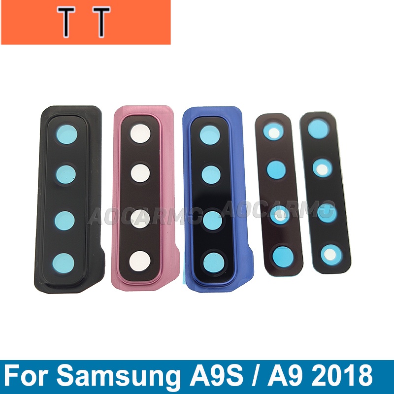 เลนส์กล้องด้านหลัง พร้อมกรอบกาว แบบเปลี่ยน สําหรับ Samsung Galaxy A9S A9 2018 A920F A920 ...