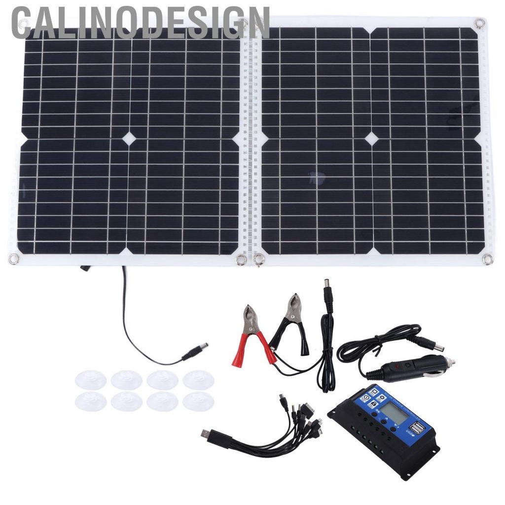 Calinodesign 50W Foldable Solar Panel Trickle Kit With 100A Charge ...