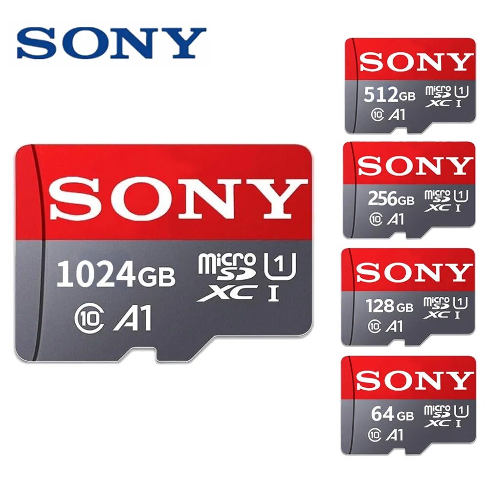 Sony การ์ดหน่วยความจํา Micro SD Class 10 1TB 512GB 256GB 128GB 64GB ...