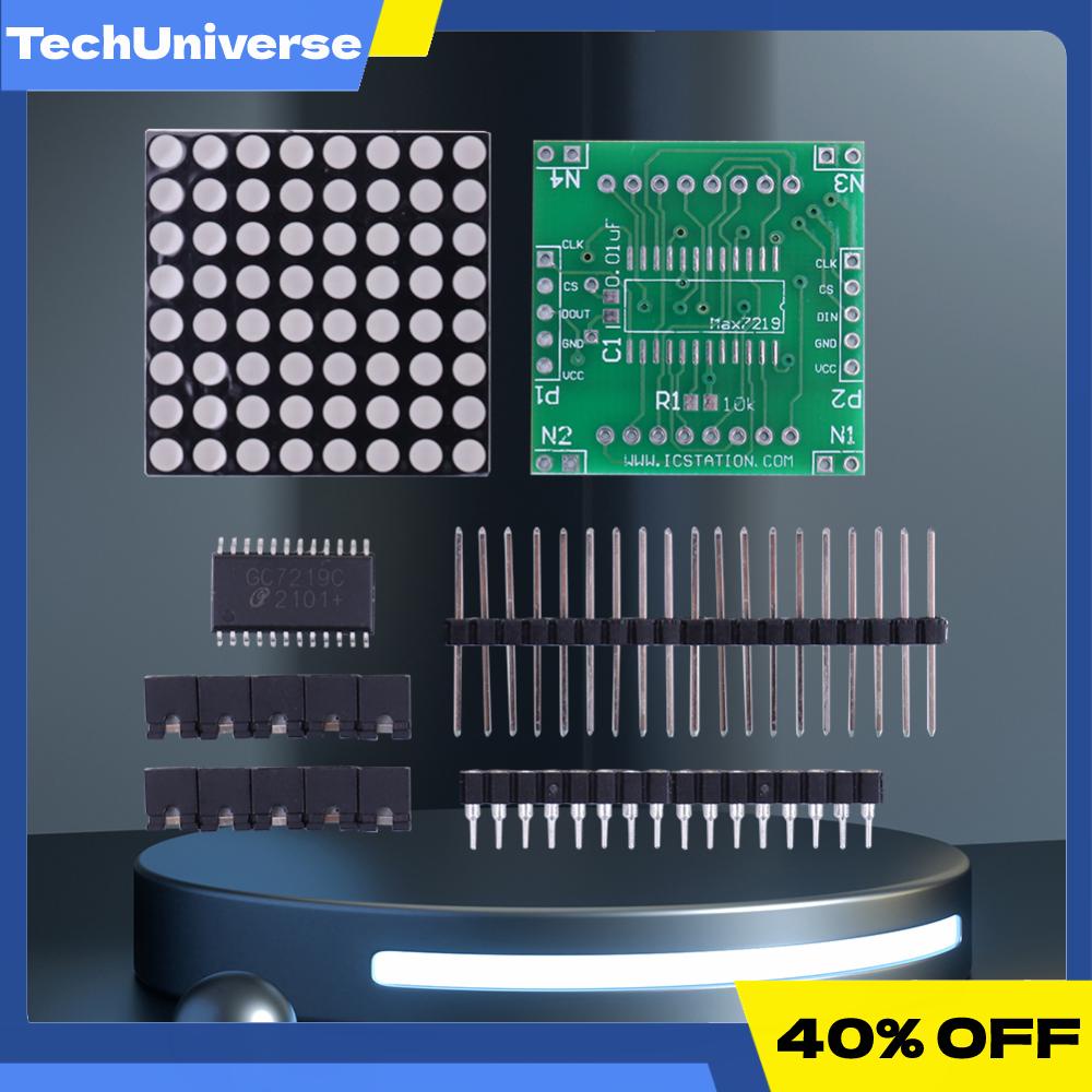 Max7219 โมดูลควบคุมจอแสดงผล LED 8 * 8 MCU SPI QSPI MICROWIRE 10 MHz ...