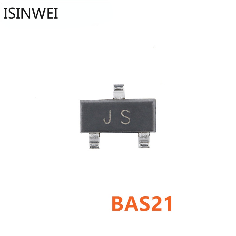 ไดโอดสวิตช์ SMD BAW56 A1 BAV70 A4 BAV99 A7 BAV23C KT6 BAS21C JS3 BAS21 JS SOT-23 100 ชิ้น ...
