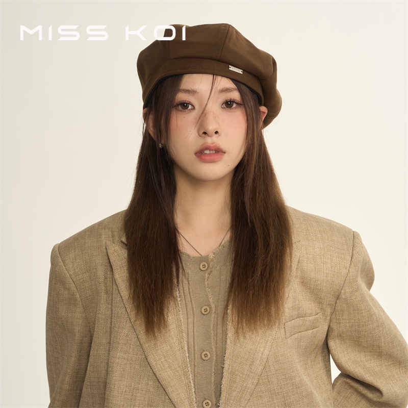 MISSKOI Beret ผู้หญิงสไตล์ใหม่หมวกผู้หญิงแปดเหลี่ยมหมวกฤดูหนาวสไตล์ ...