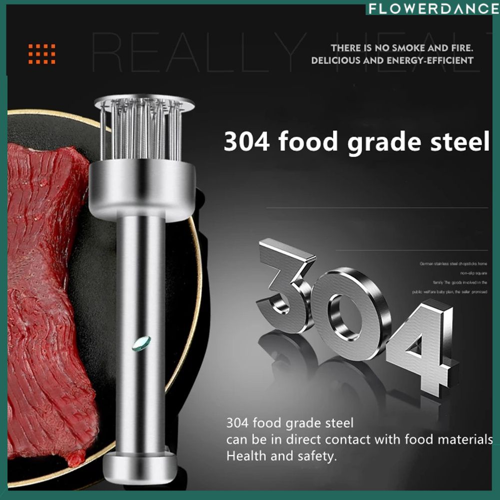 สแตนเลสสตีลเนื้อ Tenderizer Pin เข็ม Prong Chef ครัวเครื่องมือ ...