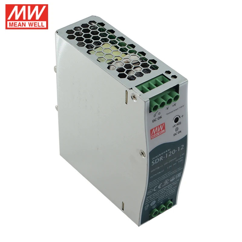 Sdr-120-12 MEAN WELL 120W 12V รางสวิตช์พาวเวอร์ซัพพลาย 110V 220V AC ...