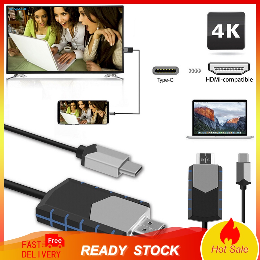 Setn อะแดปเตอร์แปลงสายเคเบิ้ล 4K USB Type-C เป็น HDMI สําหรับโทรศัพท์ คอมพิวเตอร์ | Shopee Thailand
