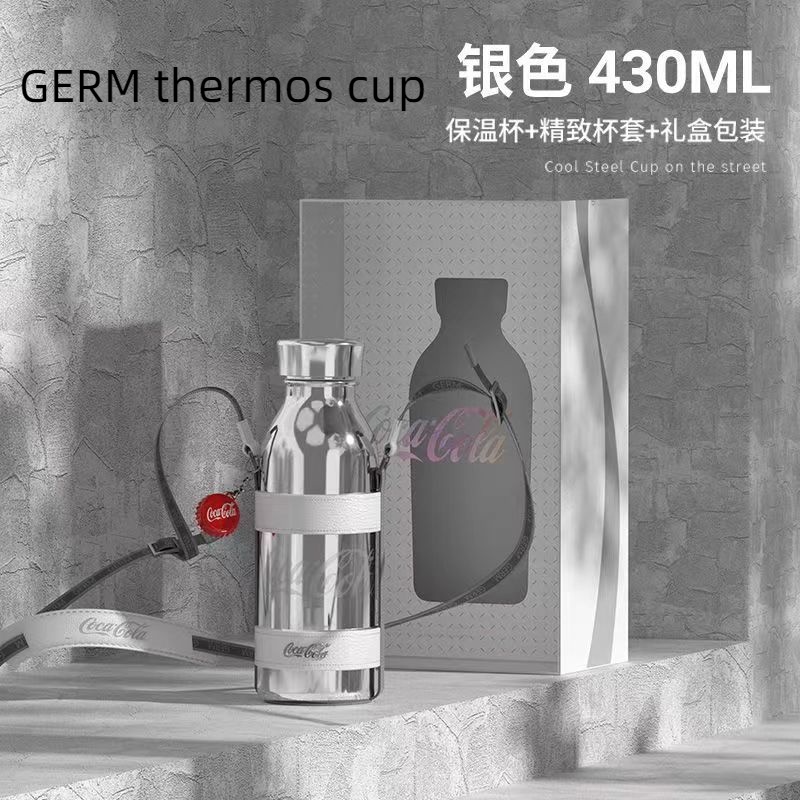 Germ GERM กระติกน้ําร้อน สเตนเลส 316 430 มล. สําหรับผู้หญิง และผู้ชาย [แบรนด์ Coca-Cola Co ...