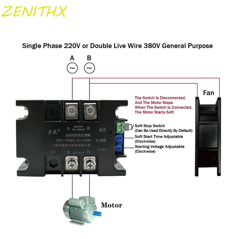 Zenithx 220V Single-phase Motor Soft Starter, Slow Start Multi-purpose ...