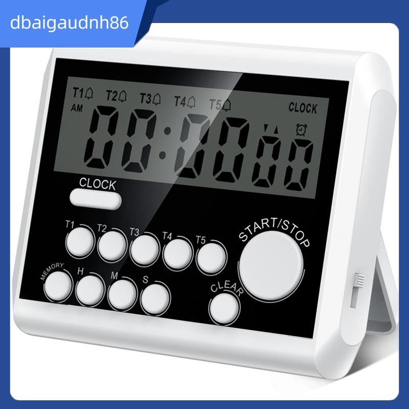 READY Stock5 Channels Digital Kitchen Timer, โหมดนาฬิกาพร้อมจอแสดงผล ...