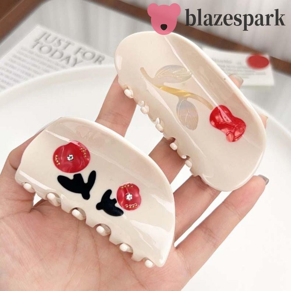 Blazespark กรดอะซิติกฉลามคลิป, Barrette Hairpin Rose ดอกไม้ผม Claw, ความคิดสร้างสรรค์เรขาคณิต ...