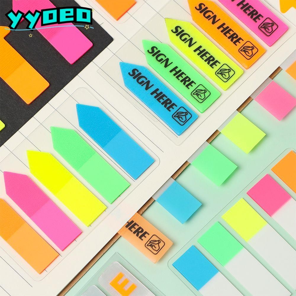 Yyoeo 100 แผ่น Sticky Notes อุปกรณ์สํานักงาน Tab Strip Key Points ...