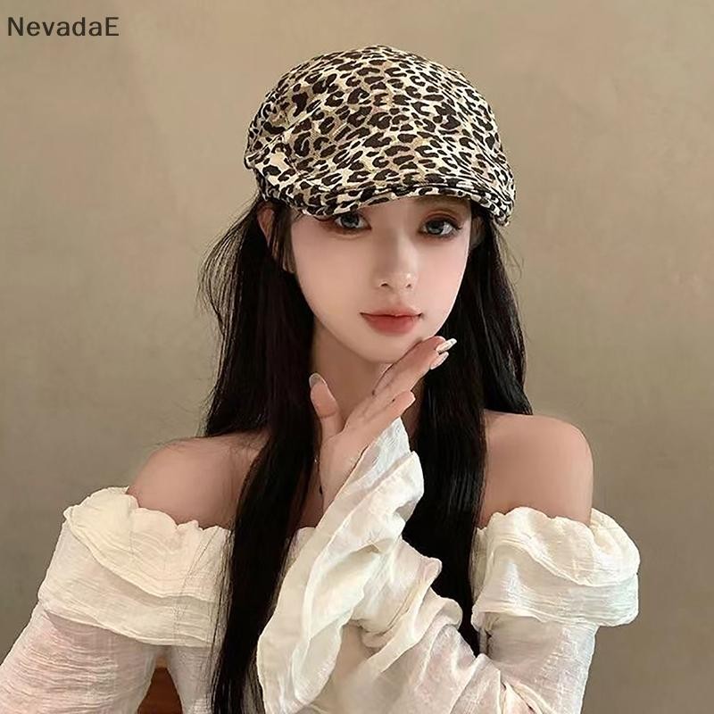 Nd Retro เสือดาวพิมพ์ Beret ชายและหญิงวรรณกรรมจิตรกรหมวก Casual ...