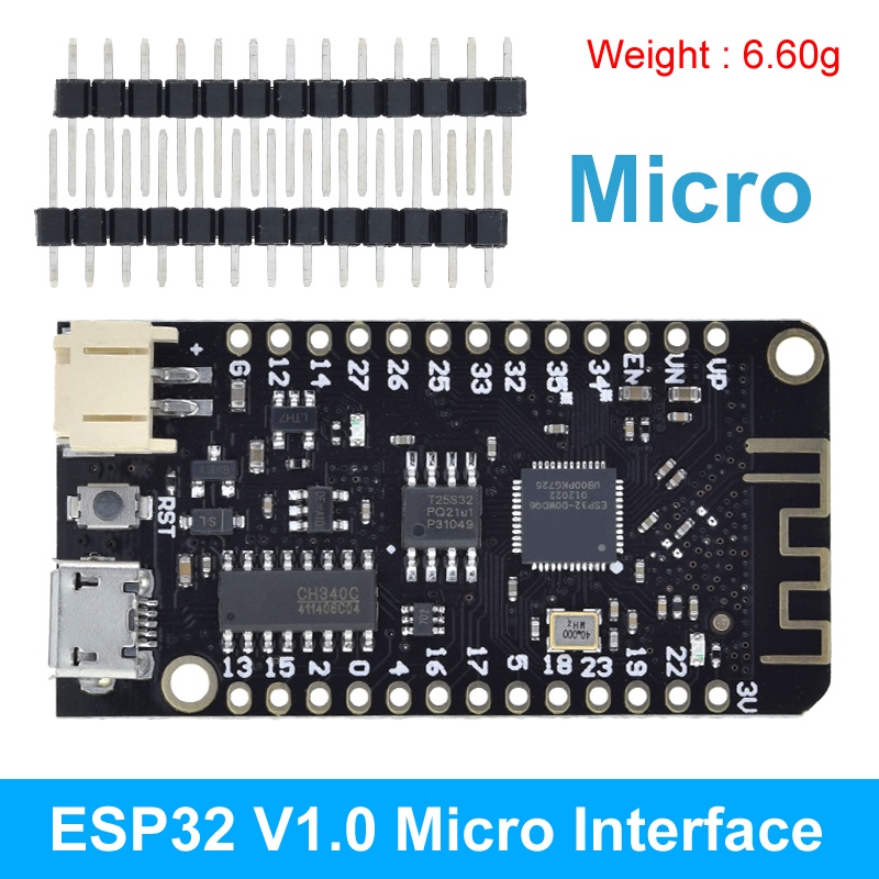 Esp32 LOLIN32 บอร์ดพัฒนาบลูทูธ Wifi ESP32 ESP-32 REV1 CH340 CH340G MicroPython Micro/TYPE-C USB ...