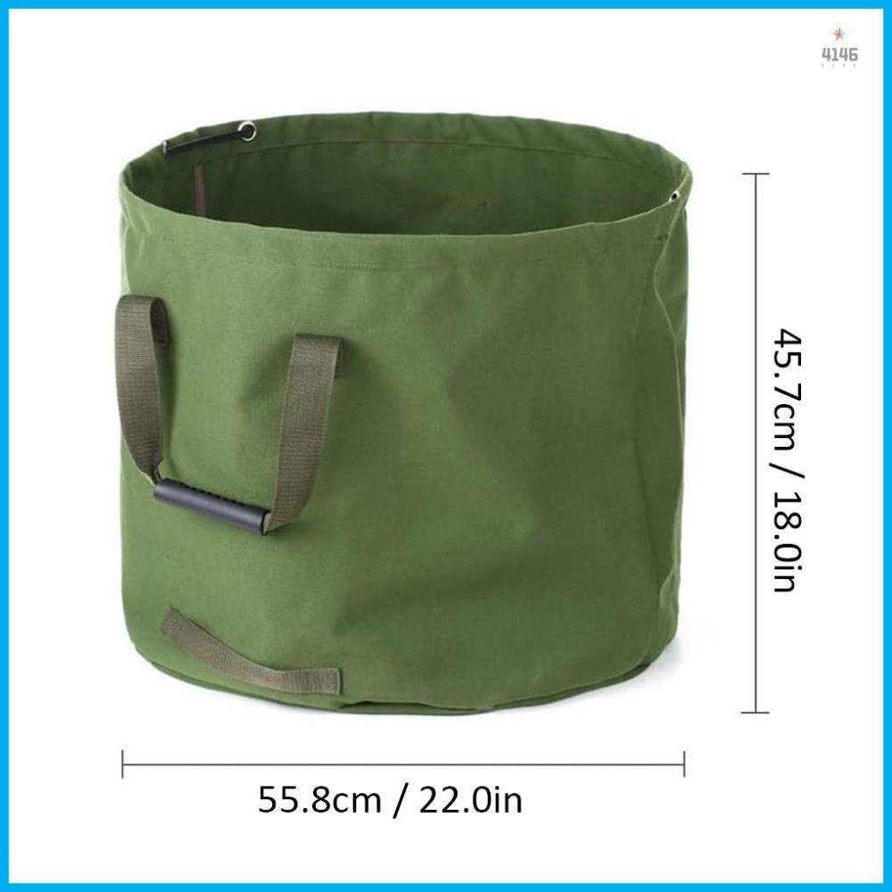 Yard Leaf Waste Sack Collapsible Canvas Reusable Water Resistant ...