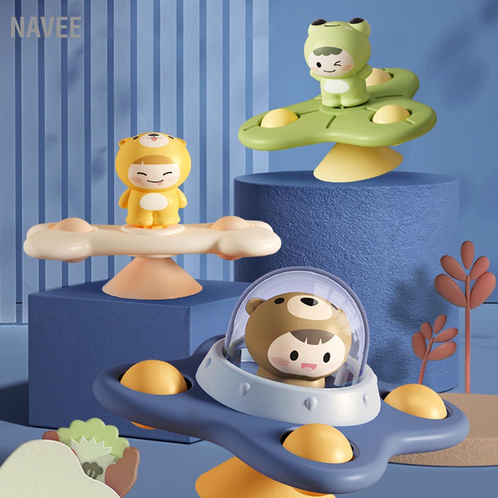 NAVEE ดูดถ้วย Spinner ของเล่นการ์ตูน Bath Sensory ของเล่นเพื่อการศึกษา ...