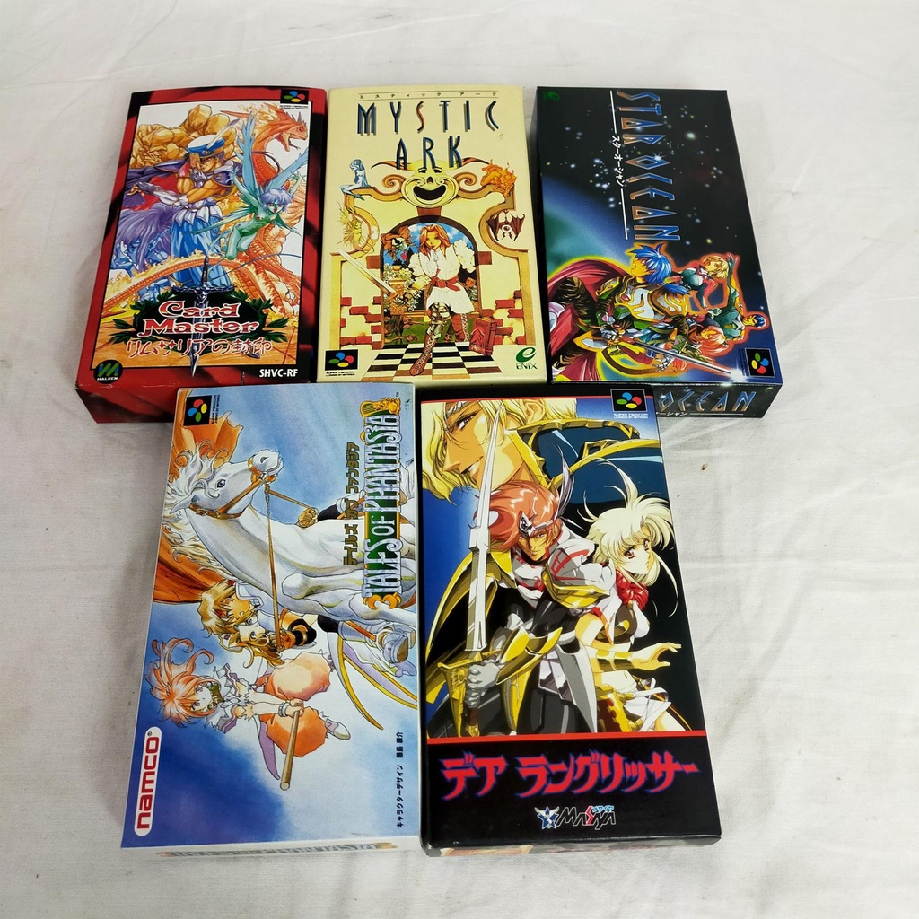 Super Famicom (Sfc) เคสเกม (กล่องด้านนอก) 5 กล่อง (Rpg Enix และอื่น ๆ ...