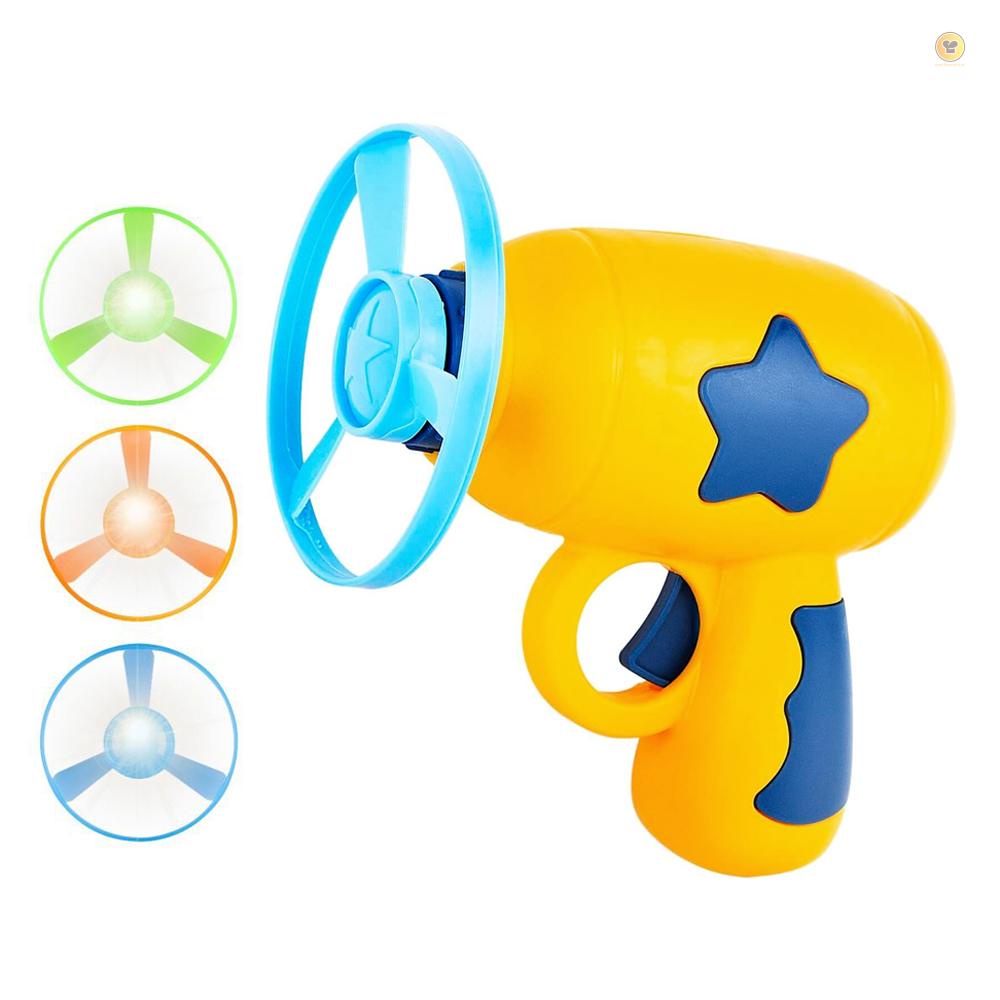 2-In-1 Flying Saucer Gyroscope Flying Disc Launcher Toy Kids ...